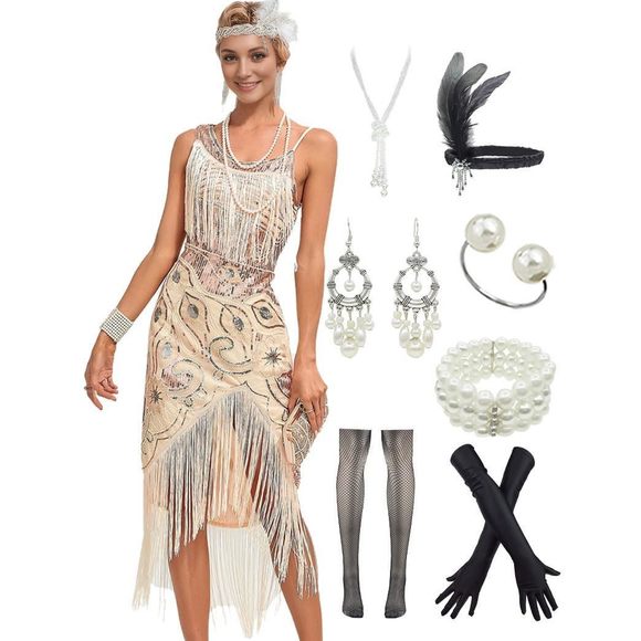 Wасudоn | Accessories | Vintage 92s Flapper Style Sparkling Sequin ...